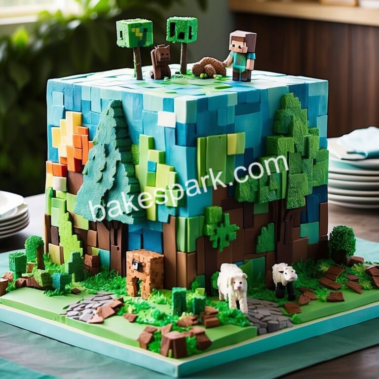 55 Minecraft Cake Design Ideas [GALLERY] - BakeSpark