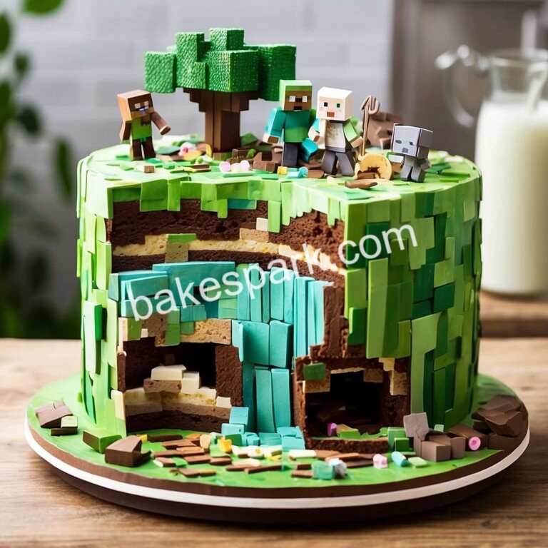 55 Minecraft Cake Design Ideas [GALLERY] - BakeSpark