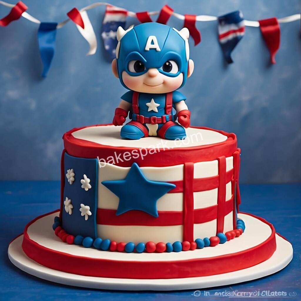 17 Captain America Cake Design Ideas [GALLERY] - BakeSpark