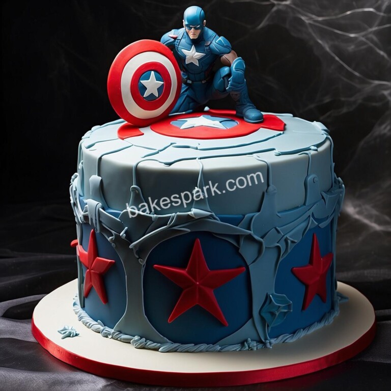 17 Captain America Cake Design Ideas [GALLERY] - BakeSpark