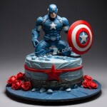 17 Captain America Cake Design Ideas [GALLERY] - BakeSpark