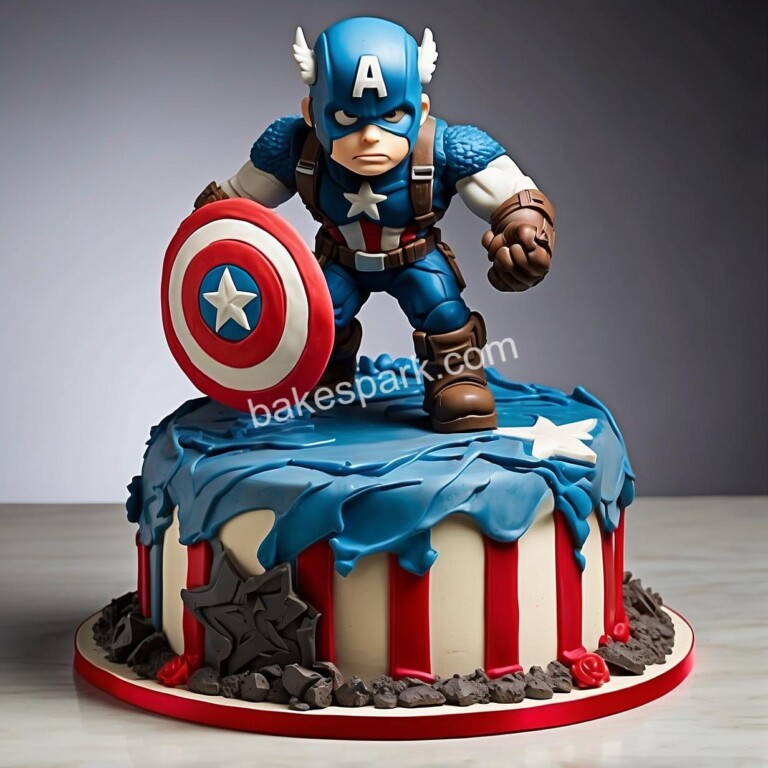 17 Captain America Cake Design Ideas [GALLERY] - BakeSpark