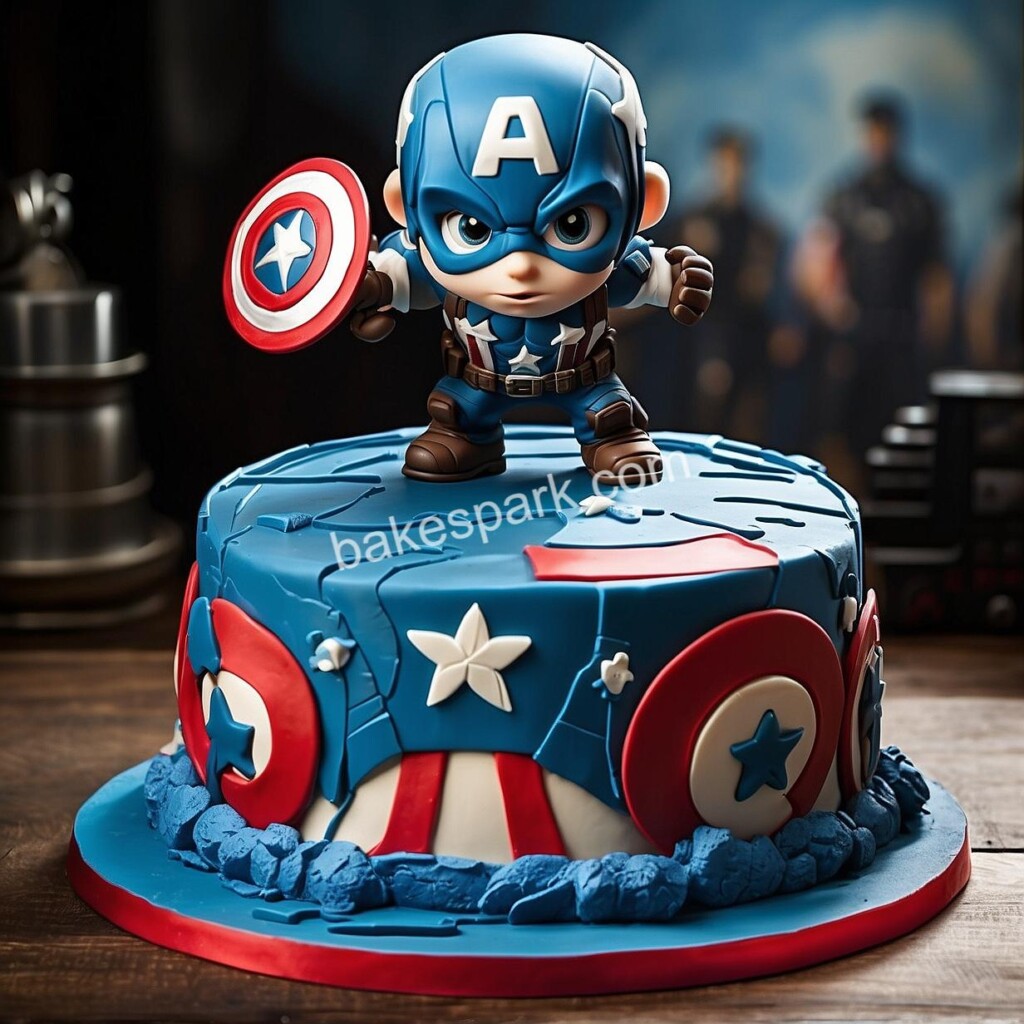 17 Captain America Cake Design Ideas [GALLERY] - BakeSpark