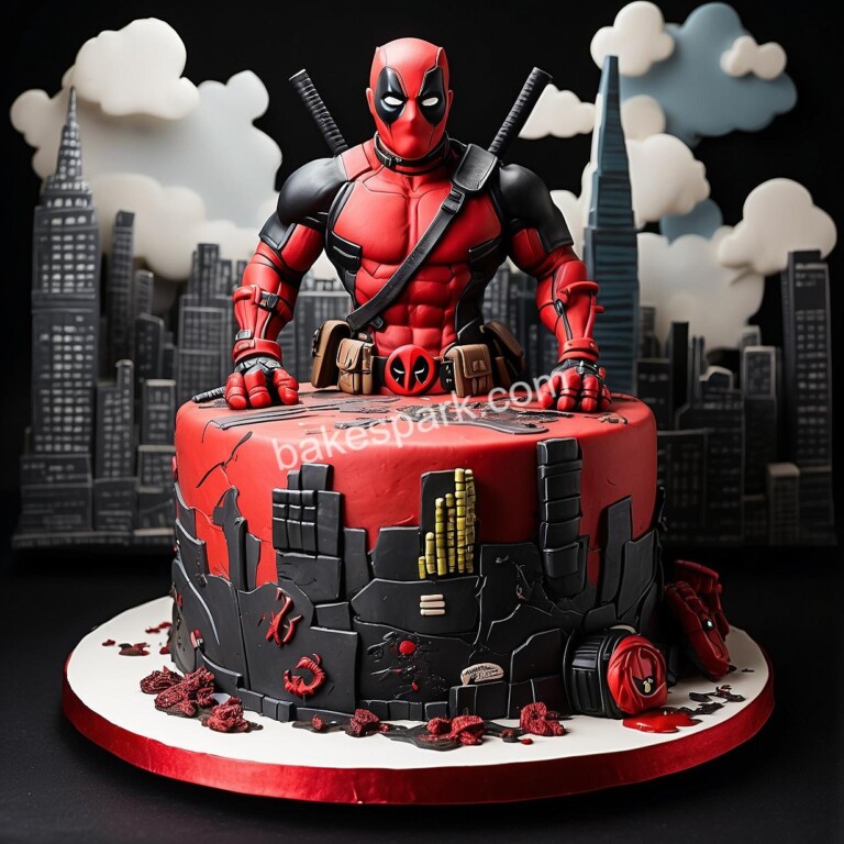 19 Deadpool Cake Design Ideas [GALLERY] - BakeSpark