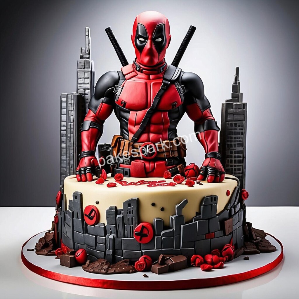 19 Deadpool Cake Design Ideas [GALLERY] - BakeSpark