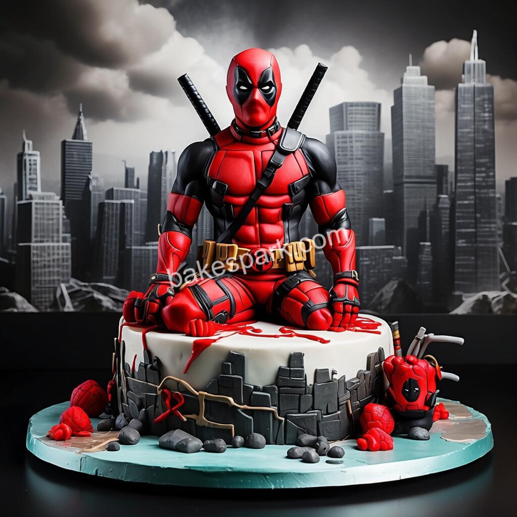 19 Deadpool Cake Design Ideas [GALLERY] - BakeSpark