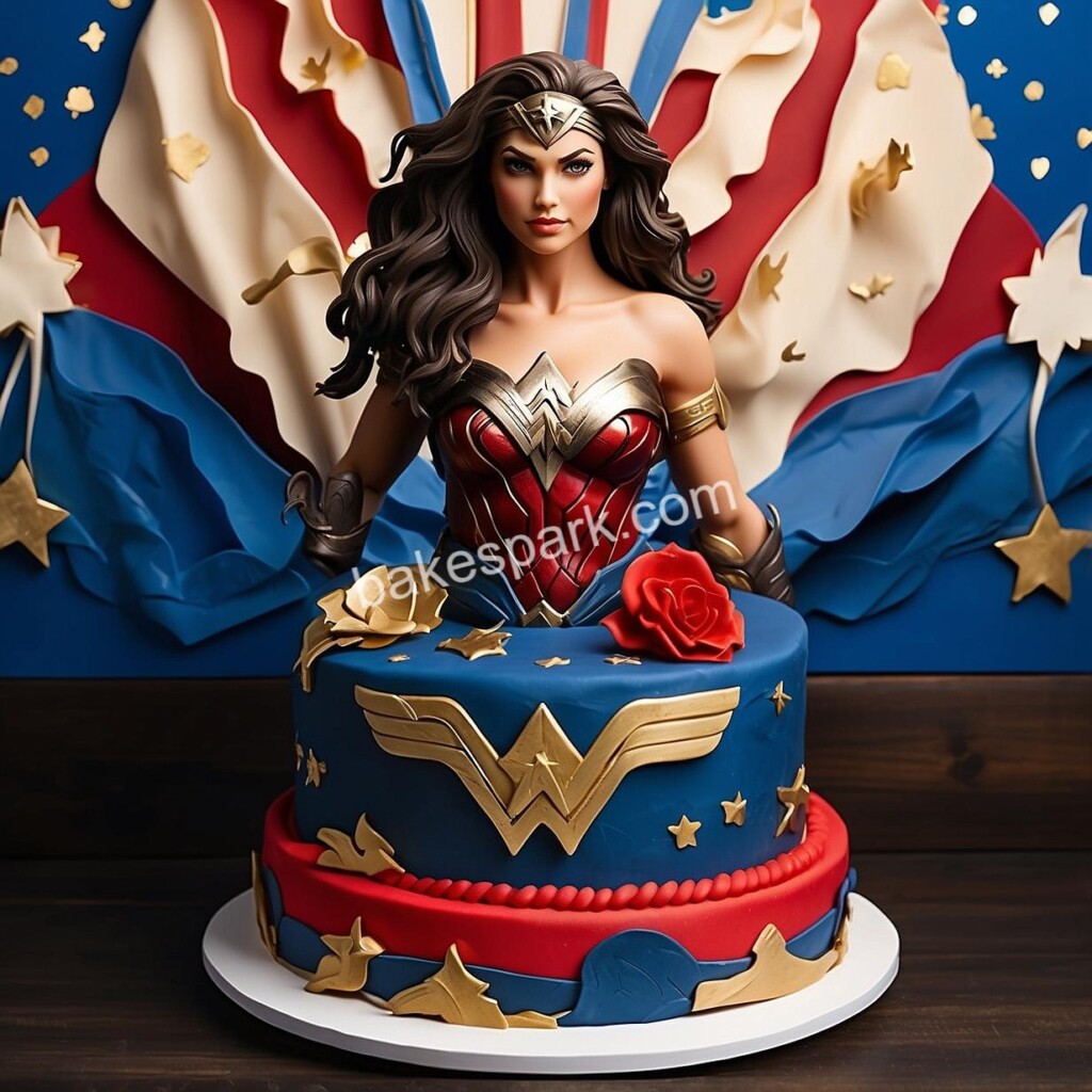 14 Wonder Woman Cake Design Ideas [GALLERY] - BakeSpark