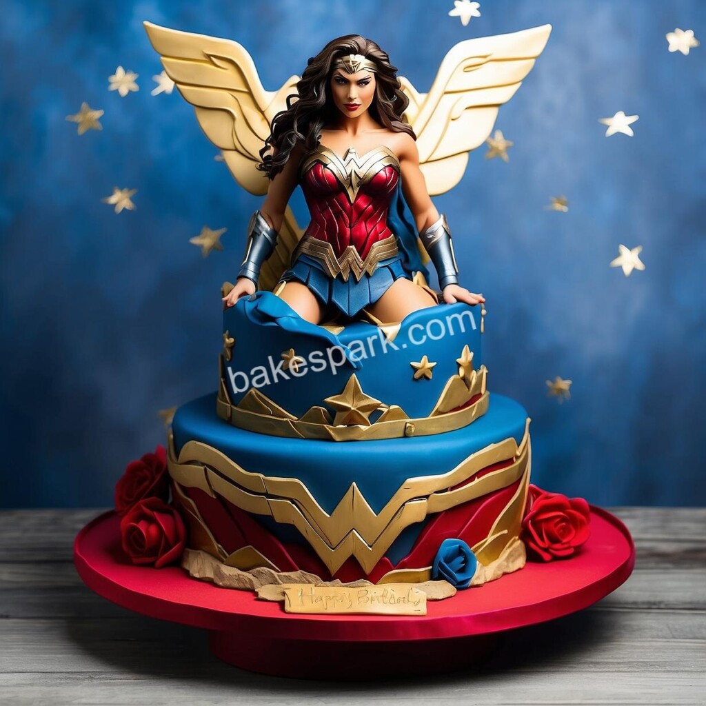 14 Wonder Woman Cake Design Ideas [GALLERY] - BakeSpark