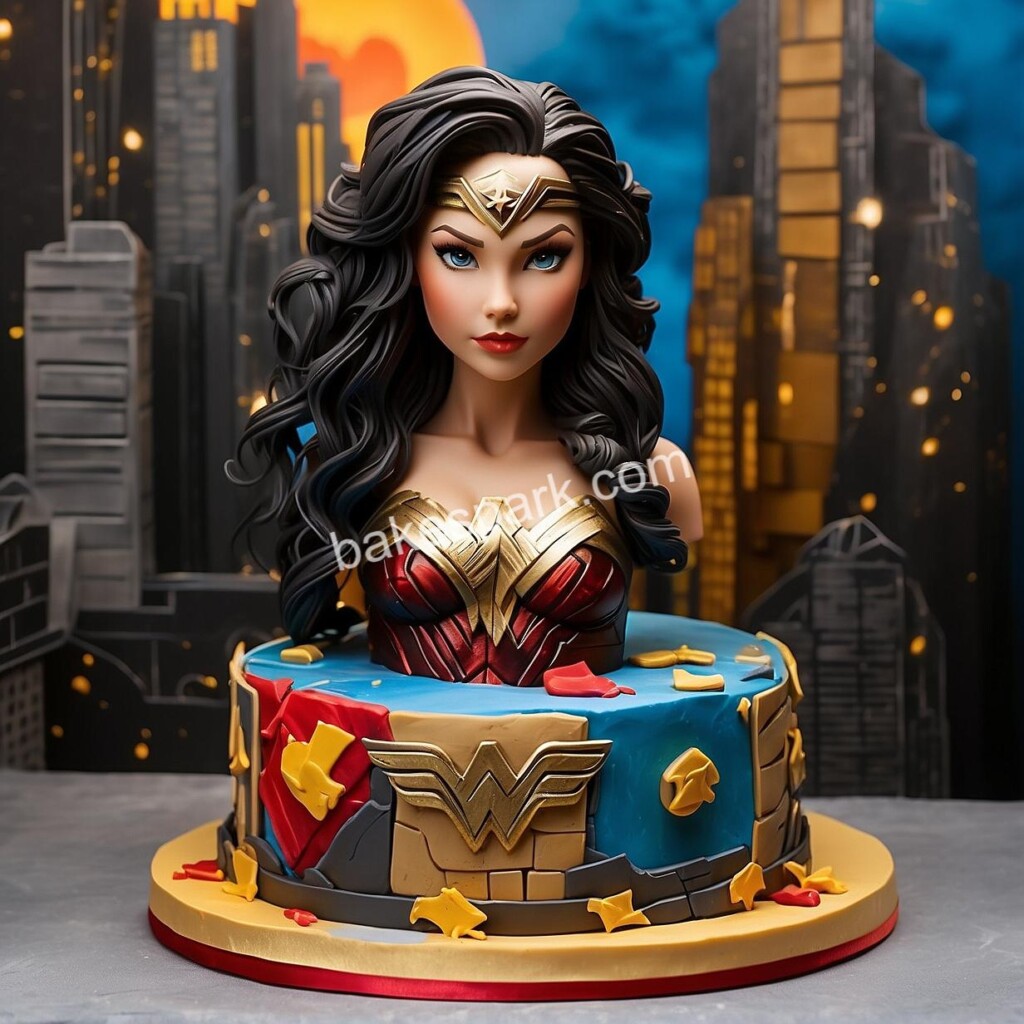 14 Wonder Woman Cake Design Ideas [GALLERY] - BakeSpark