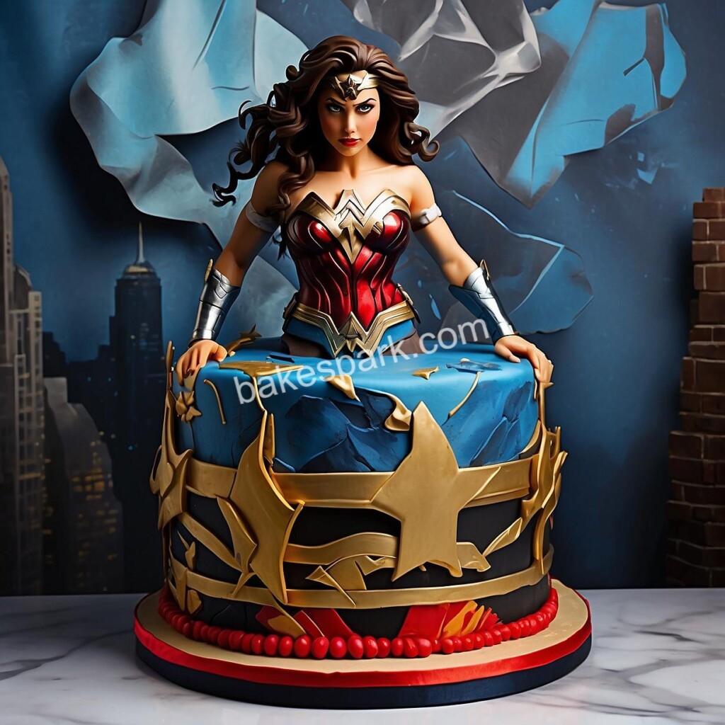 14 Wonder Woman Cake Design Ideas [GALLERY] - BakeSpark