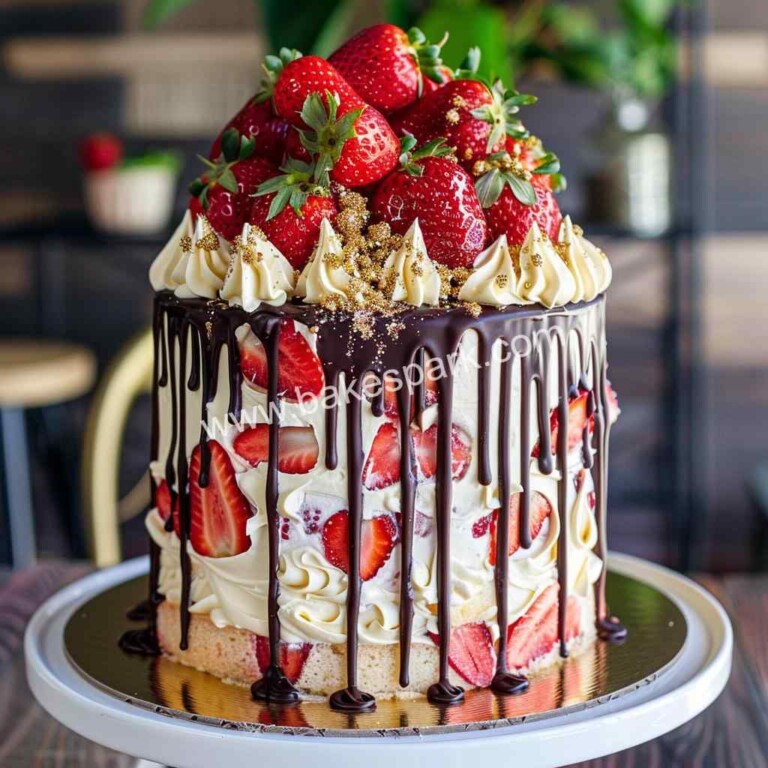 28 Strawberry Cake Design Ideas - BakeSpark