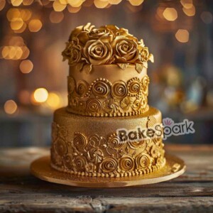 24 Golden Cake Design Ideas [GALLERY] - BakeSpark
