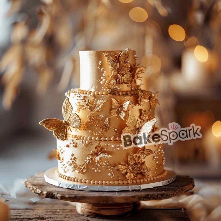 24 Golden Cake Design Ideas [GALLERY] - BakeSpark