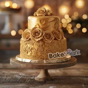 24 Golden Cake Design Ideas [GALLERY] - BakeSpark