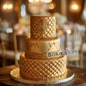 24 Golden Cake Design Ideas [GALLERY] - BakeSpark