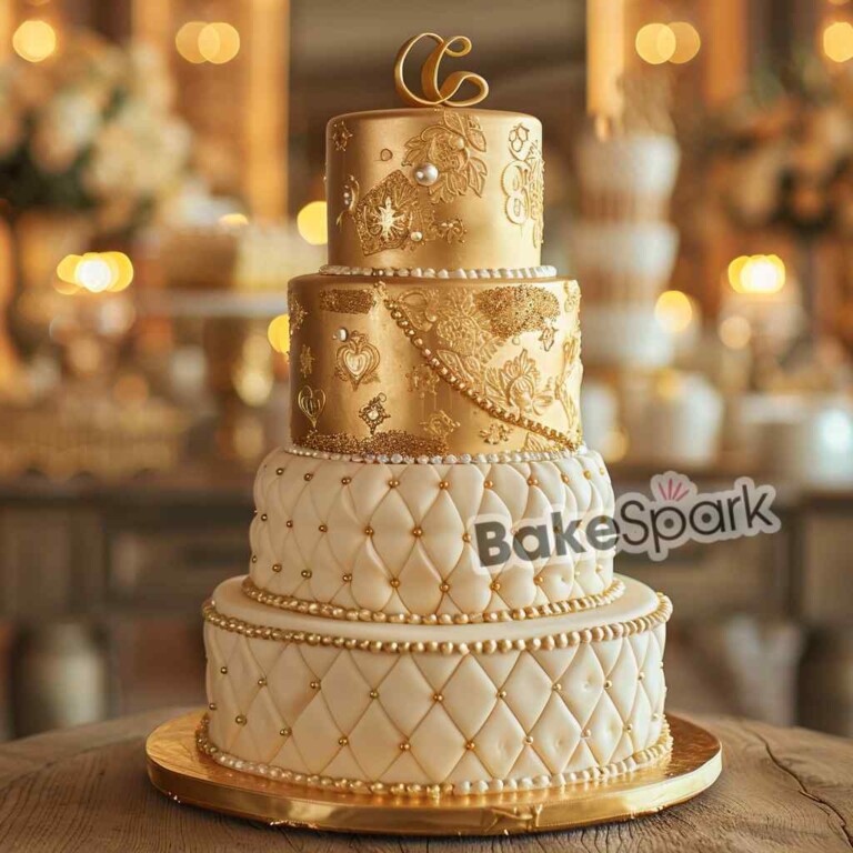 24 Golden Cake Design Ideas [GALLERY] - BakeSpark