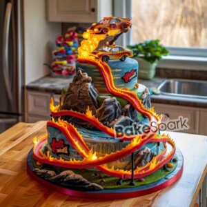 27 Hot Wheels Cake Design Ideas [GALLERY] - BakeSpark