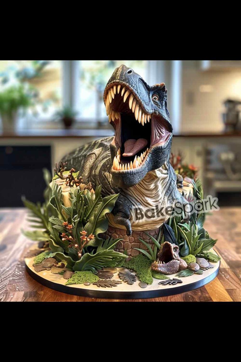 27 Dinosaur Cake Design Ideas [GALLERY] - BakeSpark