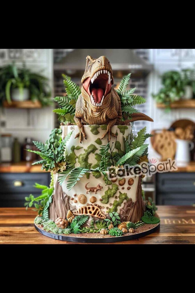 27 Dinosaur Cake Design Ideas [GALLERY] - BakeSpark