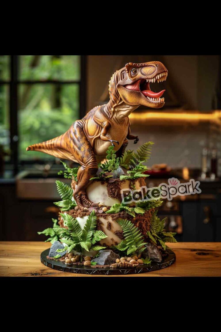 27 Dinosaur Cake Design Ideas [GALLERY] - BakeSpark