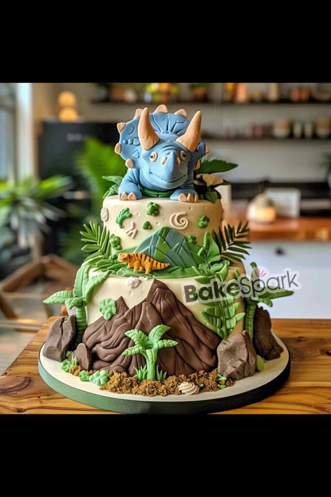 27 Dinosaur Cake Design Ideas [GALLERY] - BakeSpark