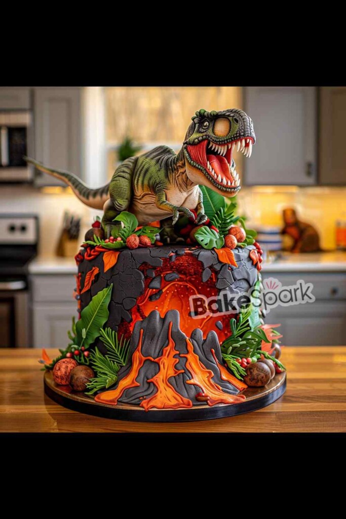 27 Dinosaur Cake Design Ideas [GALLERY] - BakeSpark