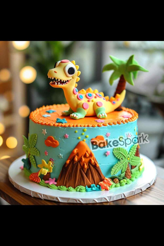 27 Dinosaur Cake Design Ideas [GALLERY] - BakeSpark