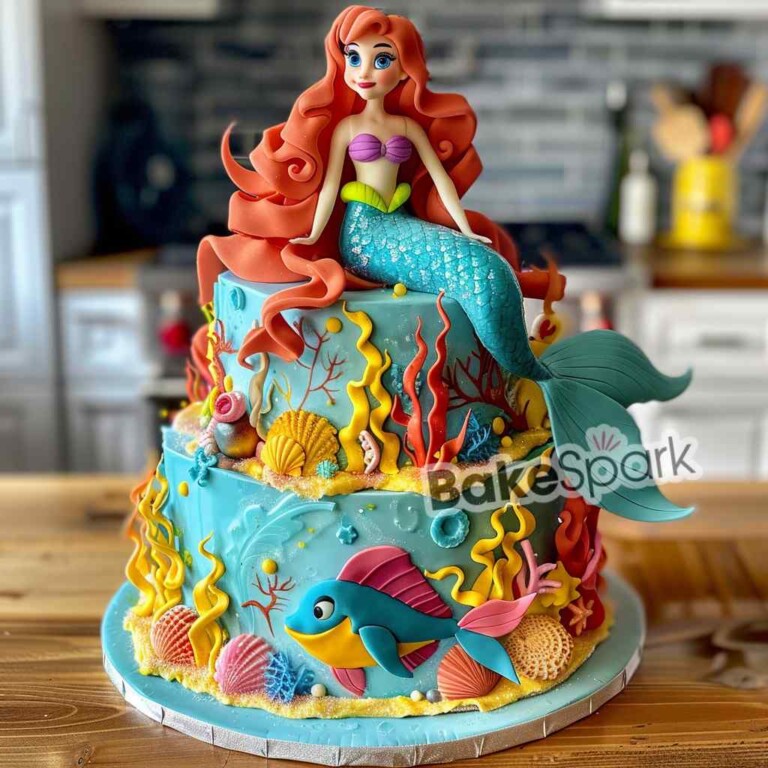 30 Ariel (The Little Mermaid) Cake Design Ideas [GALLERY] - BakeSpark