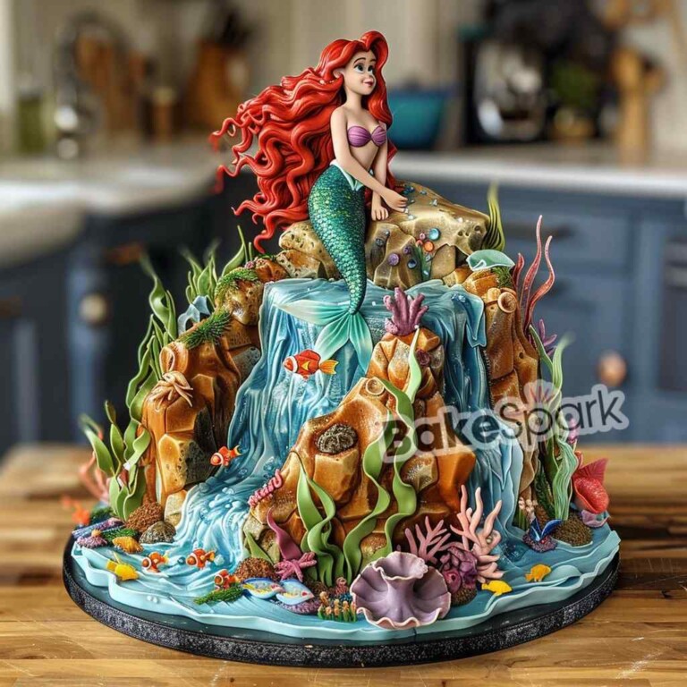 30 Ariel (The Little Mermaid) Cake Design Ideas [GALLERY] - BakeSpark