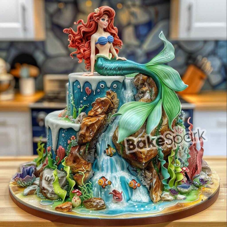 30 Ariel (The Little Mermaid) Cake Design Ideas [GALLERY] - BakeSpark