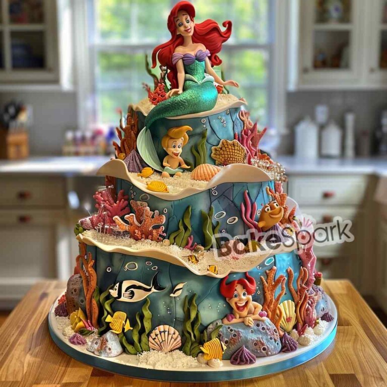 30 Ariel (The Little Mermaid) Cake Design Ideas [GALLERY] - BakeSpark