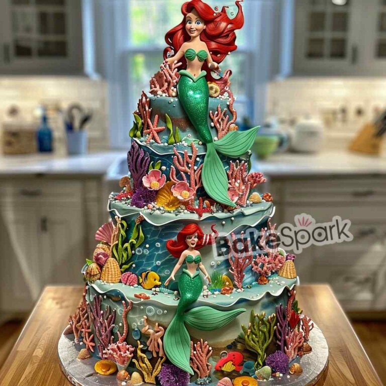 30 Ariel (The Little Mermaid) Cake Design Ideas [GALLERY] - BakeSpark