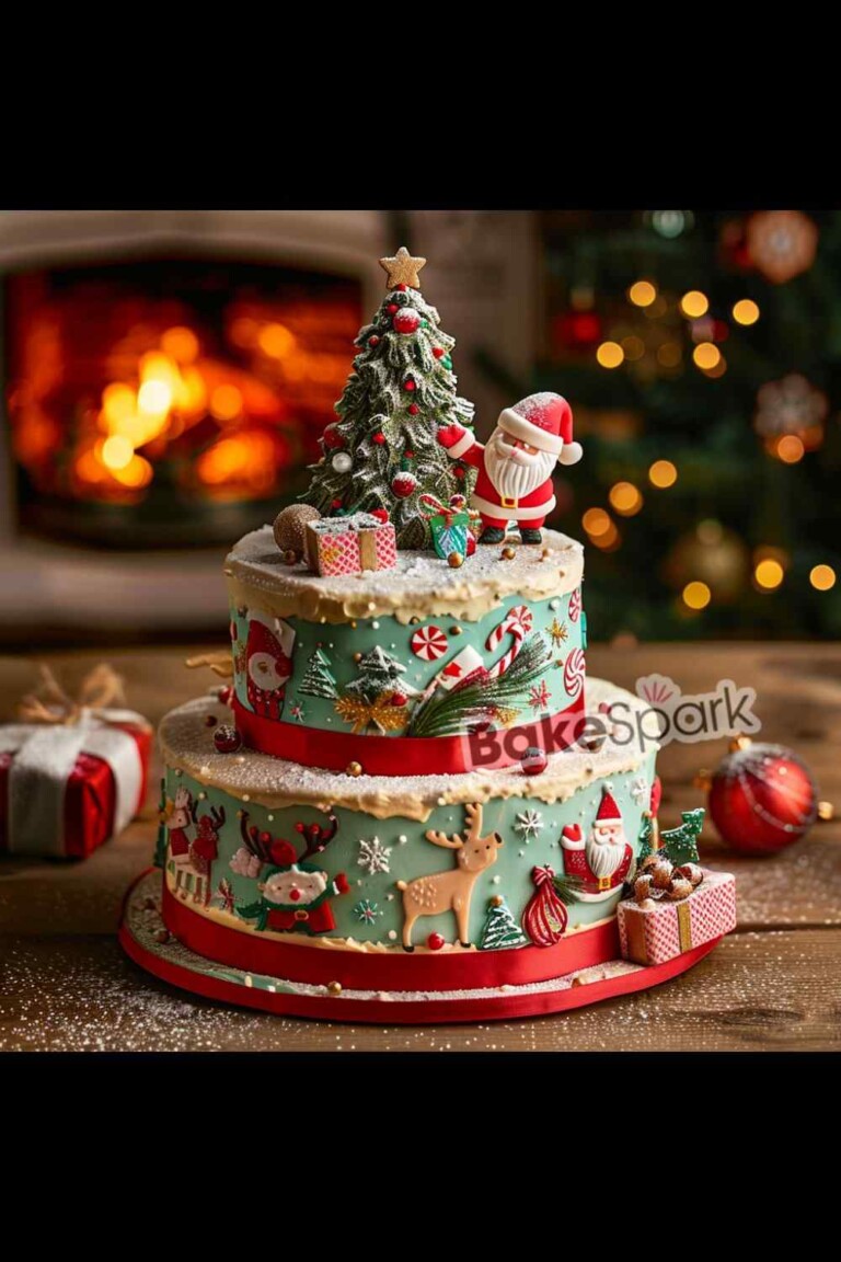 60 Christmas Cake Design Ideas 2024 [GALLERY] - BakeSpark