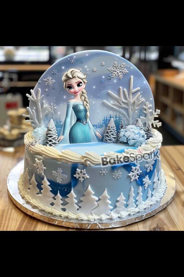 25 Frozen (Elsa + Olaf) Cake Design Ideas [GALLERY] - BakeSpark