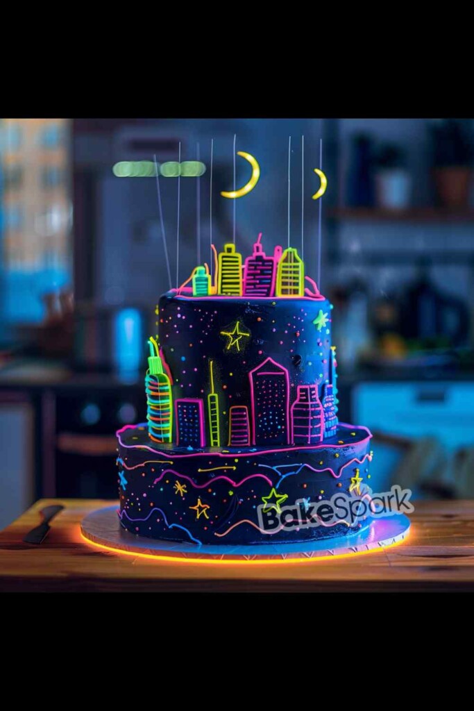 32 Glowing In The Dark Cake Design Ideas [GALLERY] - BakeSpark