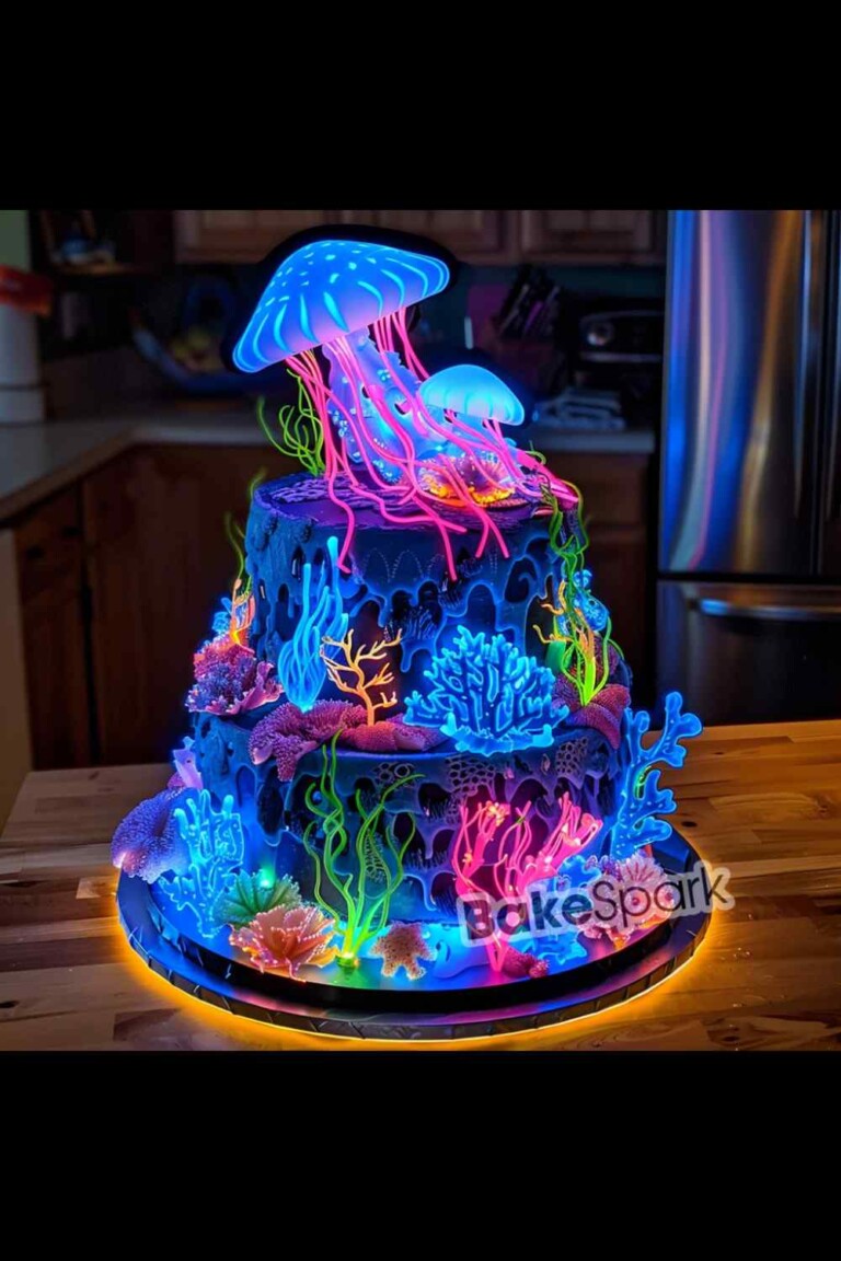 32 Glowing In The Dark Cake Design Ideas [GALLERY] - BakeSpark