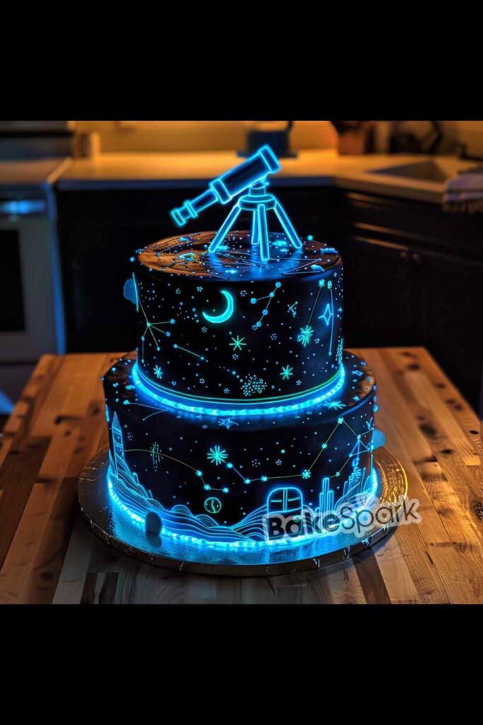 32 Glowing In The Dark Cake Design Ideas [GALLERY] - BakeSpark
