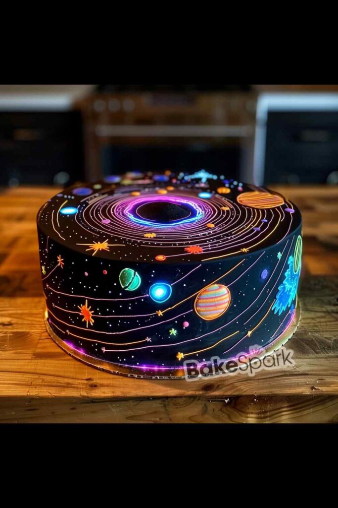 32 Glowing In The Dark Cake Design Ideas [GALLERY] - BakeSpark