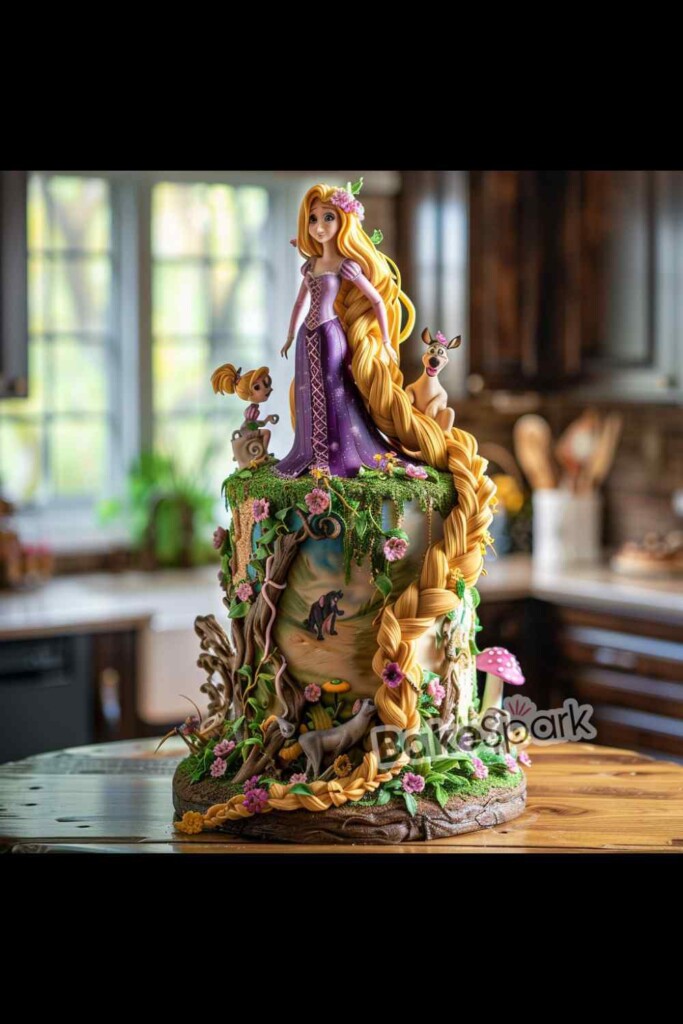 47 Rapnuzel (Tangled) Cake Design Ideas [GALLERY] - BakeSpark