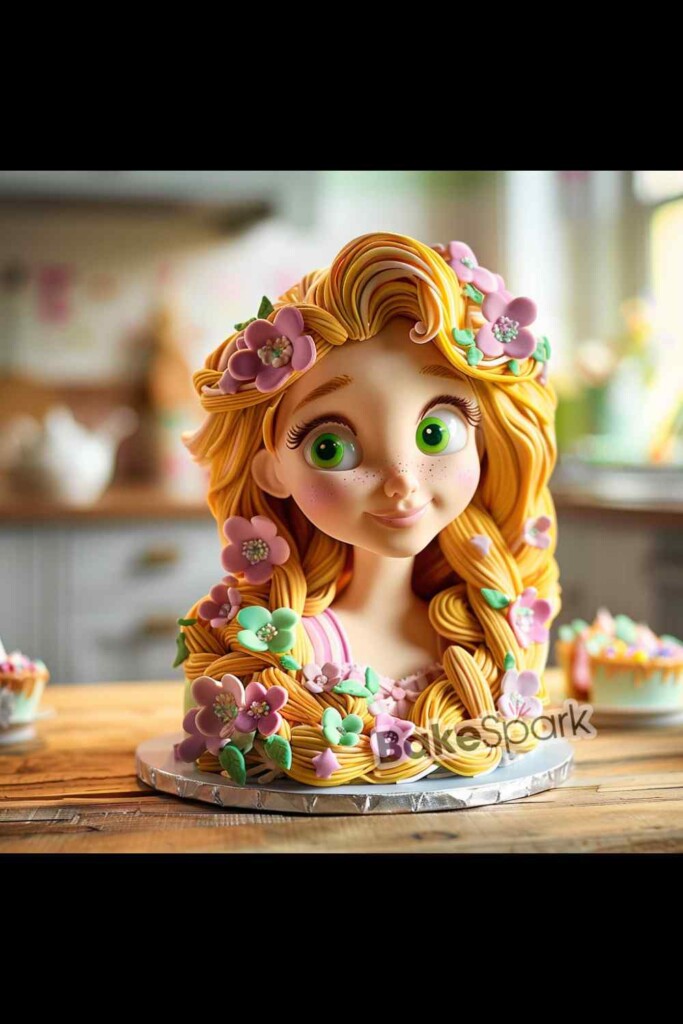 47 Rapnuzel (Tangled) Cake Design Ideas [GALLERY] - BakeSpark