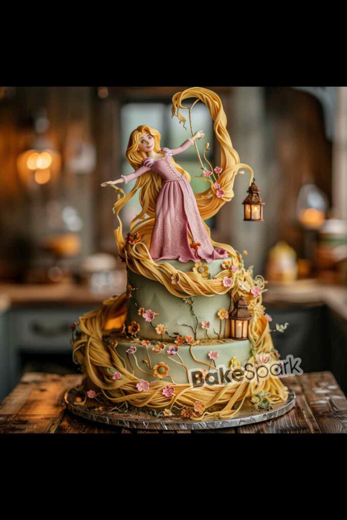 47 Rapnuzel (Tangled) Cake Design Ideas [GALLERY] - BakeSpark