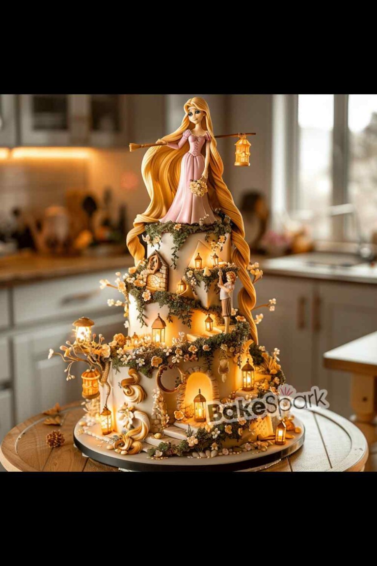 47 Rapnuzel (Tangled) Cake Design Ideas [GALLERY] - BakeSpark