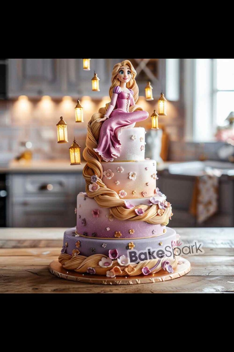 47 Rapnuzel (Tangled) Cake Design Ideas [GALLERY] - BakeSpark