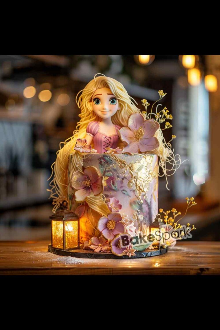 47 Rapnuzel (Tangled) Cake Design Ideas [GALLERY] - BakeSpark