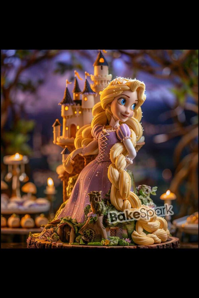 47 Rapnuzel (Tangled) Cake Design Ideas [GALLERY] - BakeSpark