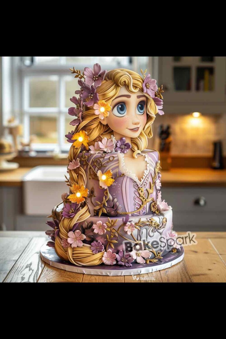 47 Rapnuzel (Tangled) Cake Design Ideas [GALLERY] - BakeSpark