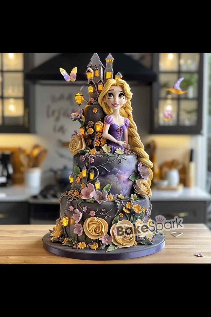 47 Rapnuzel (Tangled) Cake Design Ideas [GALLERY] - BakeSpark