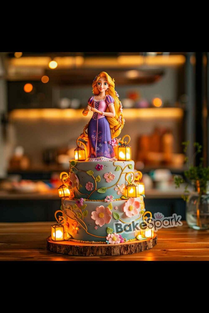47 Rapnuzel (Tangled) Cake Design Ideas [GALLERY] - BakeSpark