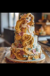 47 Rapnuzel (Tangled) Cake Design Ideas [GALLERY] - BakeSpark