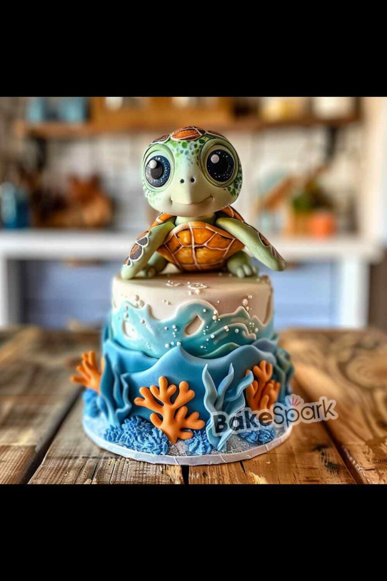 20 Turtle Cake Design Ideas [GALLERY] - BakeSpark